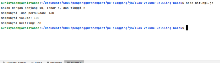 Program menghitung luas volume dan keliling balok menggunakan ...